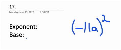 SOLVED Identify The Base And The Exponent In Each A