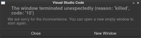 Vscodium Restart Fails Crash Using The Download Option On Arch Linux