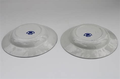 Real Old Canton Ashworth Bros England Blue White China Export Pattern Bowls