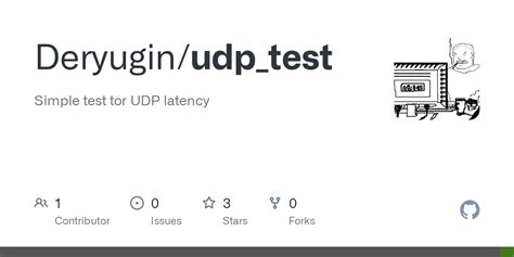Github Deryuginudptest Simple Test Tor Udp Latency
