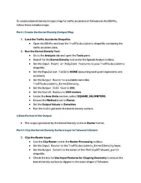 Kernel Density Map Instructions To Create A Kernel Density Hotspot