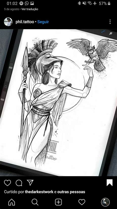 Pin On Deuses Signos Athena Tattoo Greek Mythology Tattoos Mythology Tattoos