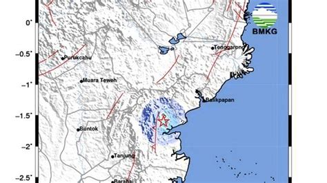 Gempa Bumi Terkini Berpusat Di Darat Guncang Kaltim Sabtu Sore Bmkg