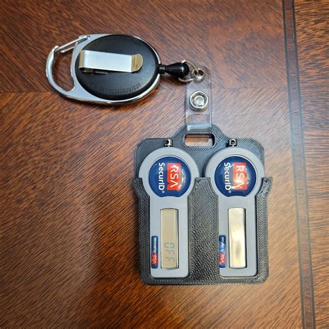3d Printed 2 Rsa Securid Fob Holder Dual Token Holder Dual Rsa Fob