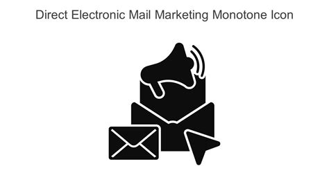 Direct Electronic Mail Marketing Monotone Icon In Powerpoint Pptx Png