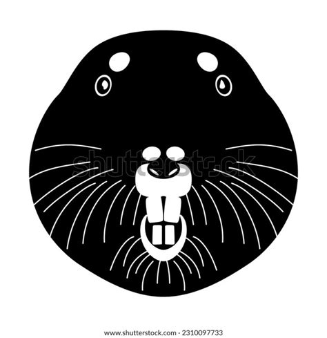 Stylized Face Gopher Animal Mask Template Stock Vector Royalty Free