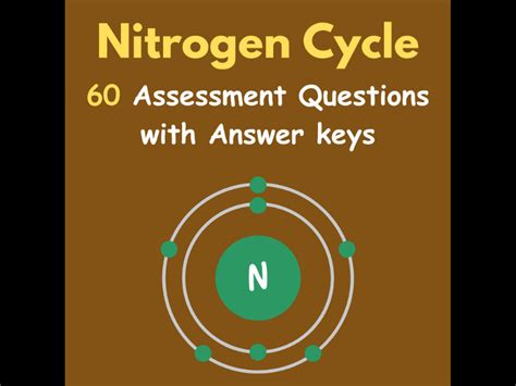 Nitrogen Cycle 60 Assessment Questions With Answers Quiz Test Teaching Resources