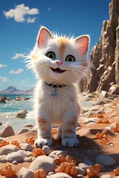 Premium Ai Image A Cute Kitten With A Collar That Says Hello