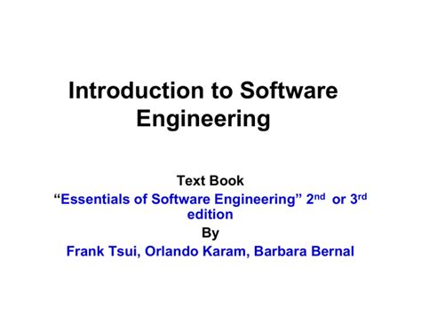 Intro To Software Engineering Chapter 1