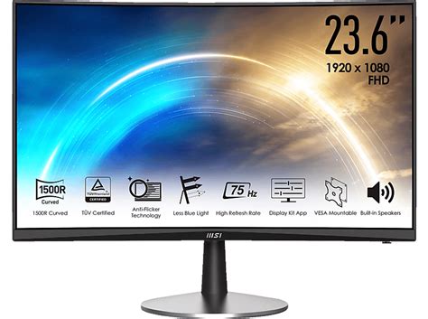 Msi Mp242cde 236 Zoll Full Hd Monitor 1 Ms Reaktionszeit 75 Hz