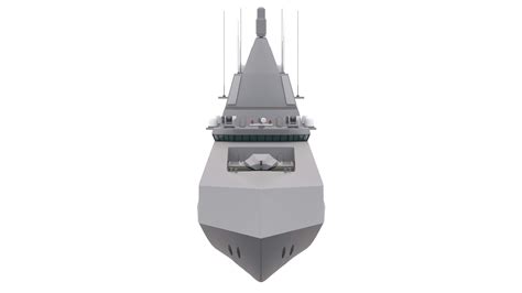 Stealth Navy Frigate 3d Model By Alpha3dst