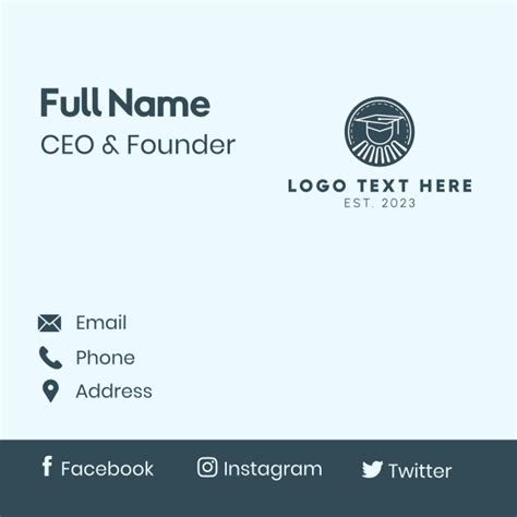 Graduation Patch Business Card Brandcrowd Business Card Maker