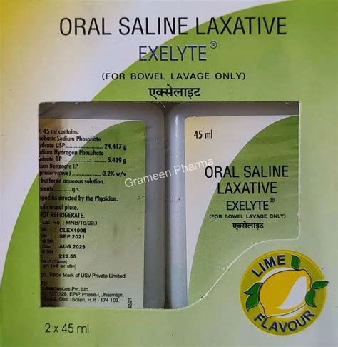 Oral Saline Laxative Exelyte 45ml At Best Price In Mumbai By Grameen