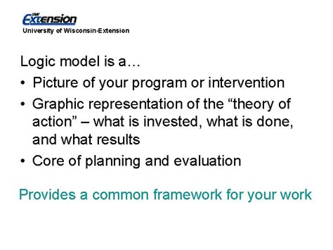 University Of Wisconsinextension Logic Models To Enhance Program
