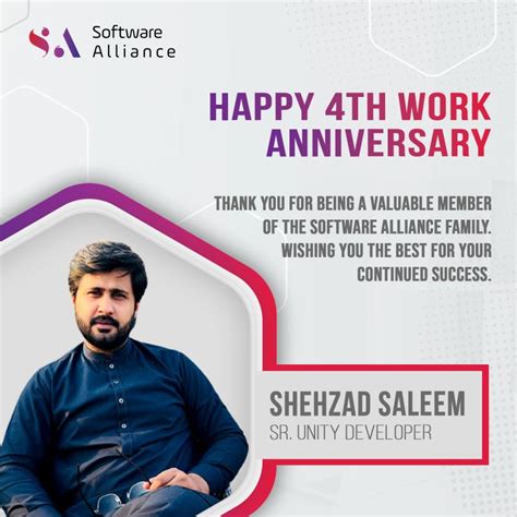 Software Alliance On Linkedin Unitydeveloper Workanniversary