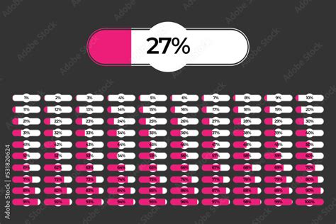 Set Of Percentage Progress Bar Diagrams Meters Ready To Use For Web Design User Interface UI Or