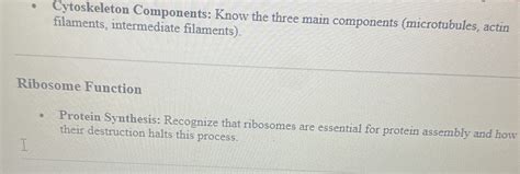Solved Cytoskeleton Components Know The Three Main