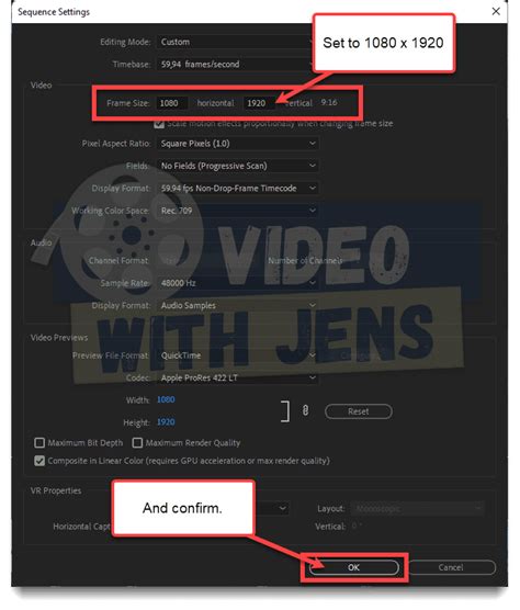 Premiere Pro Change To Tik Tiktok Format