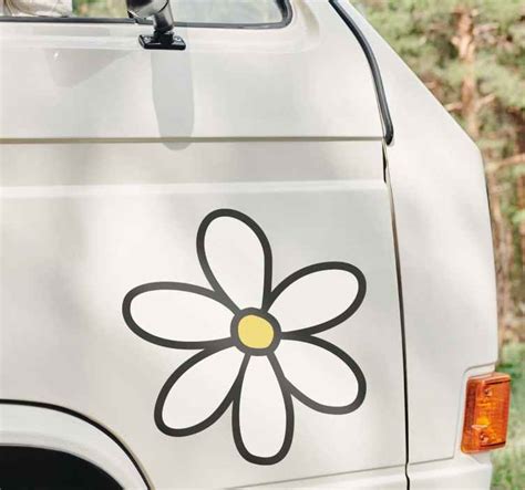 Autocolante Decorativo Margarida Para Carro TenStickers