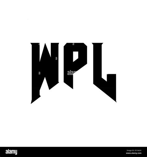 Wpl Letter Logo Design For Technology Company Wpl Logo Design Black And White Color Combination