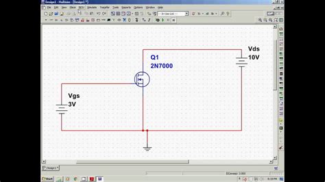 Mosfet Ids Vgs Characteristic Graph Multisim Youtube
