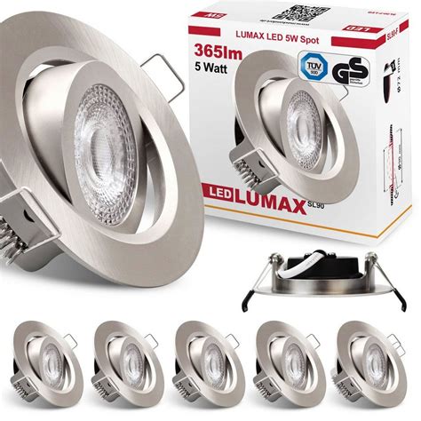 Maxkomfort Led Einbauleuchte Lumax Led Fest Integriert Warmweiß