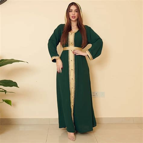 African Americans Fashion Qfy Moroccan Kaftan Dubai Women Muslim Hooded