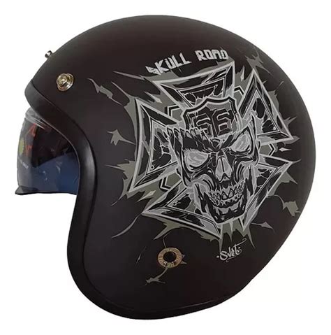Casco Moto Jet Chopper 3 4 Lente Certificado Dot Noss 629