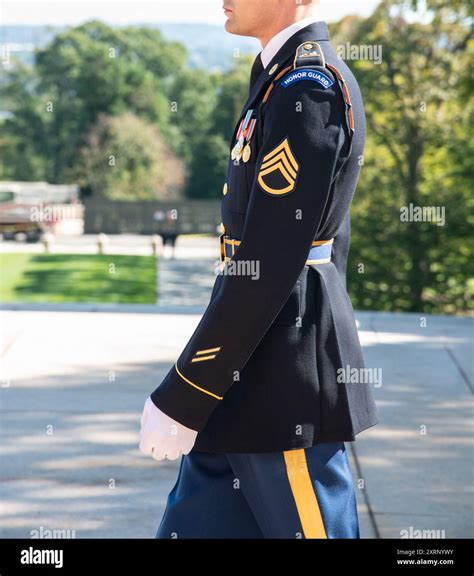 Honor Gurard At The Tomb Of The Unkwown Soldier In Arlington Cemetery
