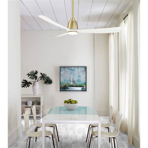 Kute 52 Inch Indoor Outdoor Ceiling Fan With Matte White Blades