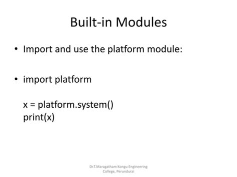 Modules And Packages In Python Ppsx