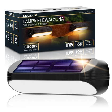 Lampa Solarna LED Elewacyjna Schodowa Ogrodowa Wodoodporna Kinkiet RGB LSOL LEDLUX Sklep