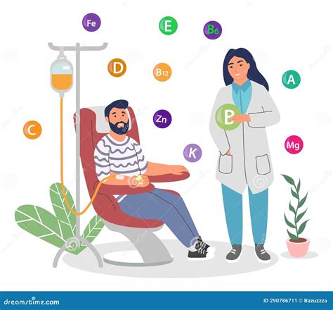 Intravenous Vitamin And Supplement Pills Vector Poster CartoonDealer