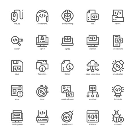 Programming Icon Pack For Your Website Mobile Presentation And Logo Design Programming Icon