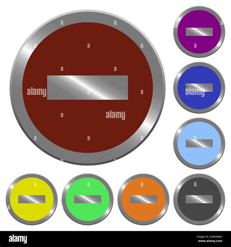 set of color glossy coin like delete buttons stock vector image and art