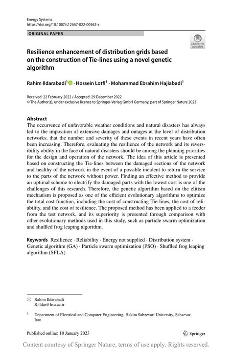Resilience Enhancement Of Distribution Grids Based On The Construction