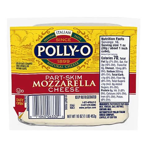 Polly O Part Skim Milk Mozzarella Cheese 16 Oz Beneprice Market