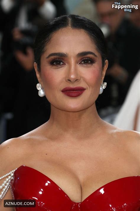 Salma Hayek Sizzles In Red Latex At The 2023 Met Gala In Nyc Aznude