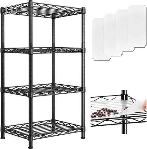 Santoy 4 Tier Metal Shelves For Storageshelving Unit For