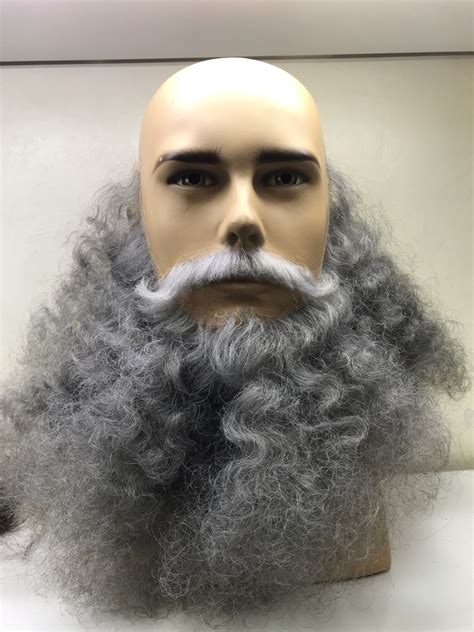 Realistic Fake Beard And Moustache Set Human Hair Hand Etsy