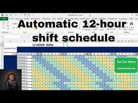 8 Hour Shift Work Schedule Template