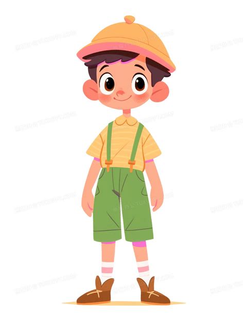 彩色卡通动漫小男孩人物插画图片素材下载格式熊猫办公