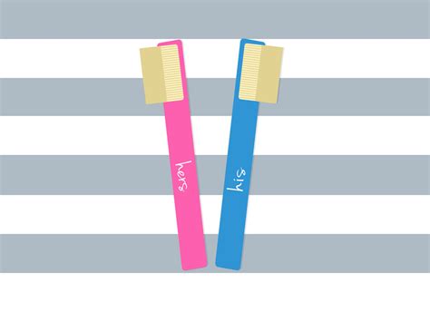 His And Hers Toothbrushes Halifax Paper Hearts