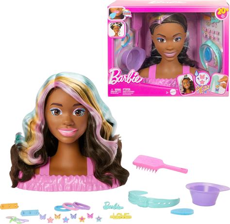 Barbie Doll Styling Head Brown Hair With 20 Hair Styling