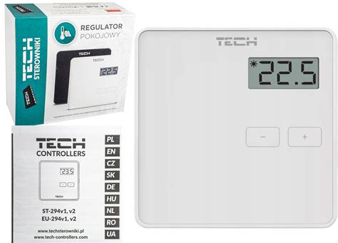 REGULATOR STEROWNIK TERMOSTAT POKOJOWY PRZEWODOWY TECH ST 294 v1 BIAŁY