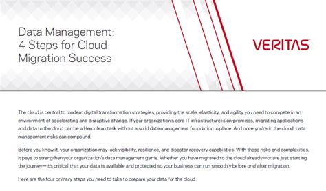 Data Management 4 Steps For Cloud Migration Success