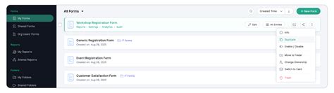 Managing Forms Duplicating A Form Zoho Forms