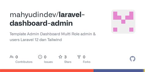 GitHub Mahyudindev Laravel Dashboard Admin Template Admin Dashboard