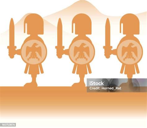 Roman Swordsman向量圖形及更多三軍圖片 三軍 保護 傳統頭盔 Istock