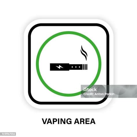 Vape Zone Place Symbol 연기 전자 담배 구역 실루엣 아이콘 흡연 전자 담배 허용 영역 픽토그램 Vaping